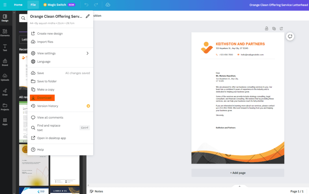 Letterhead Design: Definition, Sizes, and Crafting using Canva